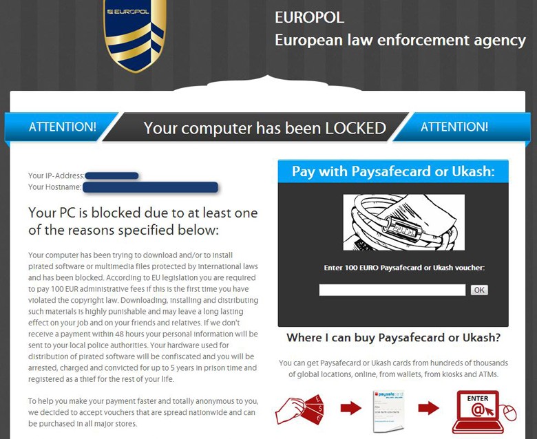 Europol issues warning to computer users on police ransomware malware ...