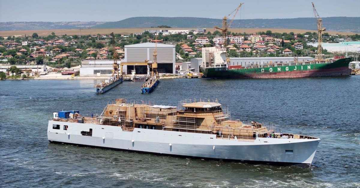 Hull of first of two new Bulgarian Navy patrol vessels launched – The ...